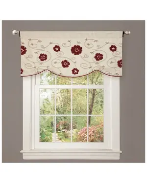 Triangle Home Royal Embrace Red Valance Curtain - Nocolor