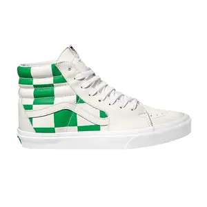 VANS Sk8-hi Leather Check Sneakers - White