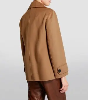Max Mara Virgin Wool Double-breasted Pea Jacket