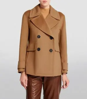 Max Mara Virgin Wool Double-breasted Pea Jacket