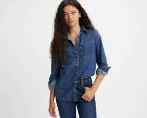 LEVI'S Teodora Western Shirt Chambray - Air Space