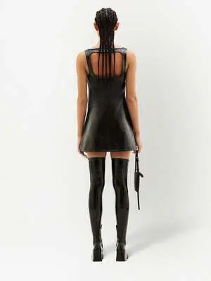 COURREGES Reedition Vinyl Mini Dress - Black