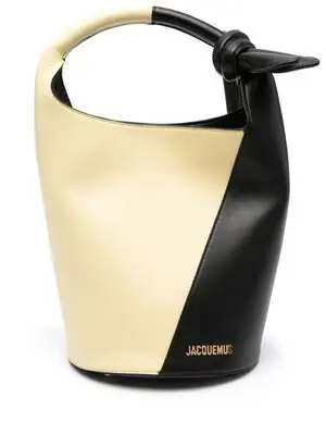 Jacquemus Le Petit Tourni Leather Bucket Bag - Yellow
