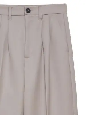 ANINE BING Carrie Pressed-crease Tailored Trousers - Neutrals