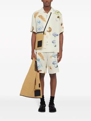 JIL SANDER Mushroom-print Short-sleeved Shirt