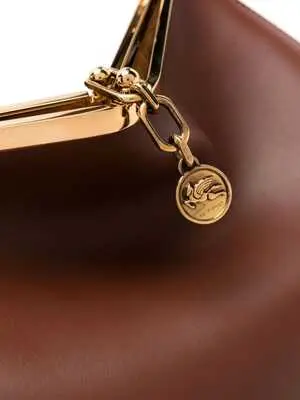 Etro Large Leather Vela Bag - Brown
