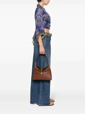 Etro Vela Leather Shoulder Bag - Brown