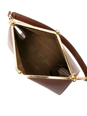Etro Vela Leather Shoulder Bag - Brown