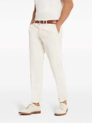 Brunello Cucinelli Classico Slim Fit Chinos - White