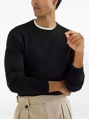 Brunello Cucinelli Crew Neck Cashmere Jumper - Black