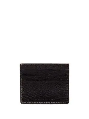 Brunello Cucinelli Logo-debossed Leather Cardholder - Black