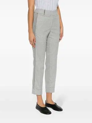 Peserico Bead-embellished Cropped Trousers