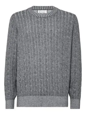 Brunello Cucinelli Cable Knit Jumper - Grey