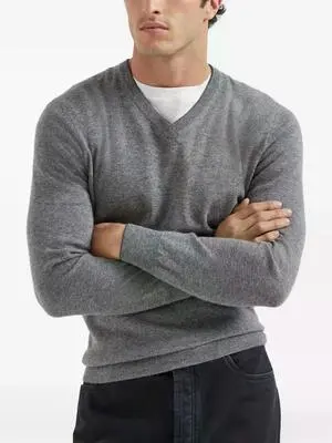 Brunello Cucinelli V-neck Sweater - Grey