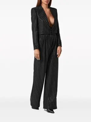 Philipp Plein Cady Crystal-embellished Cropped Blazer