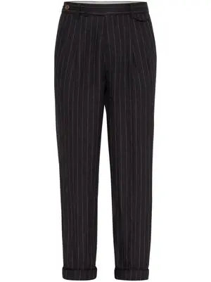 Brunello Cucinelli Striped Linen Trousers