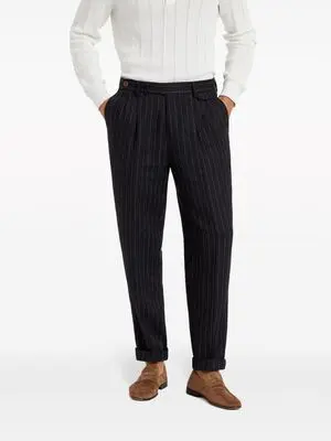 Brunello Cucinelli Striped Linen Trousers