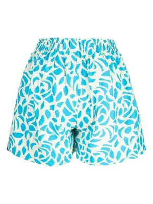 BAMBAH Camelia Floral-print Linen Shorts