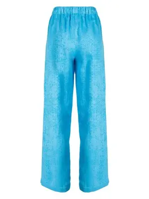 BAMBAH Torin Abstract-print Linen Lounge Trousers