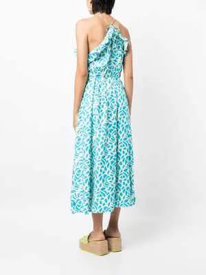 BAMBAH Camelia Jacquard Halterneck Midi Dress
