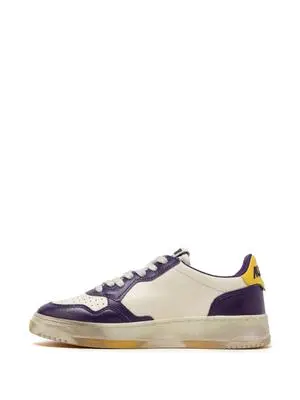 AUTRY Medalist Super Vintage Distressed Sneakers - Purple