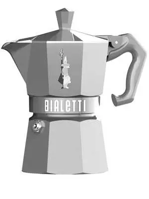 BIALETTI Moka Express Lasered-alfonso Coffee Maker (93g) Silver