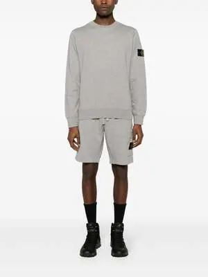 Stone Island Compass-badge Cotton Sweatshirt - Grey