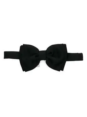 LARDINI Satin-finish Bow Tie - Black