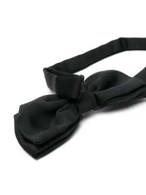 LARDINI Satin-finish Bow Tie - Black