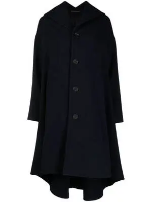 Yohji Yamamoto Cut-out Collar Maxi Coat