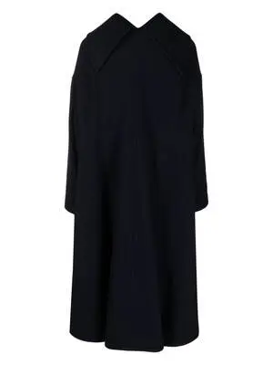 Yohji Yamamoto Cut-out Collar Maxi Coat