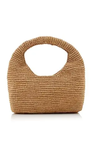 Manebí Halfmoon Raffia Hobo Bag - Neutral