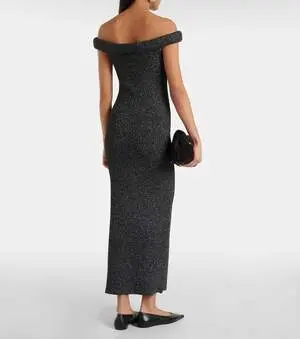 TOTEME Off-shoulder Knit Maxi Dress