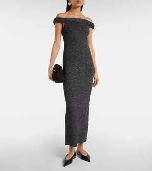 TOTEME Off-shoulder Knit Maxi Dress