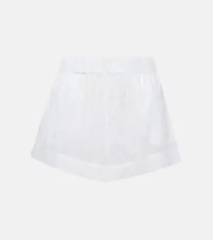 Asceno London Cotton Pajama Shorts - White