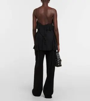 Khaite Piet Ruffled Silk Chiffon Top