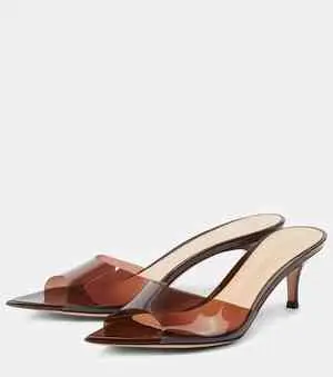 GIANVITO ROSSI Elle 55 Mules - Brown