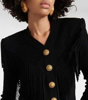 Balmain Fringed Cardigan