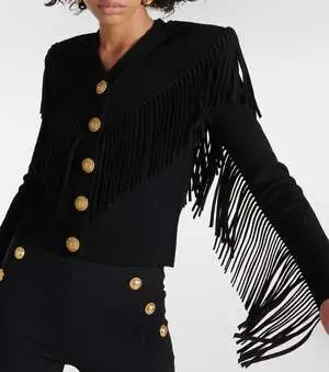 Balmain Fringed Cardigan