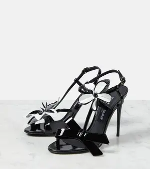 Dolce & Gabbana Floral-appliqué Leather Sandals - Multicoloured