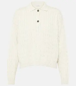 Brunello Cucinelli Cable-knit Polo Sweater