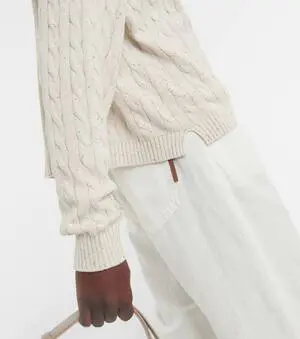 Brunello Cucinelli Cable-knit Polo Sweater