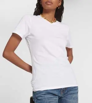 NILI LOTAN Mariela Cotton Jersey T-shirt - White
