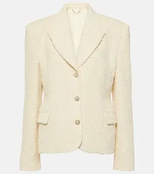 Magda Butrym Bouclé Blazer - Neutrals