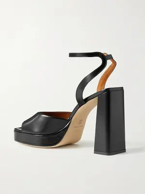 Staud Solange Leather Platform Sandals
