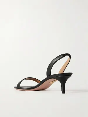 AQUAZZURA So Nude 50 Leather Slingback Sandals - Black