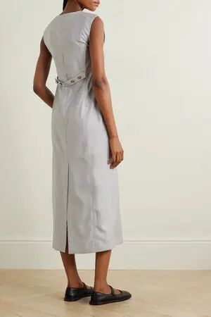 Loulou De Saison Idika Wool Midi Dress - Gray