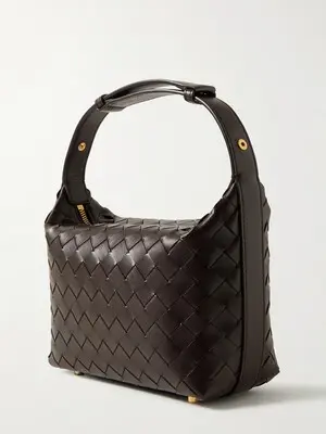 Bottega Veneta Mini Wallace Intrecciato Leather Shoulder Bag - Brown