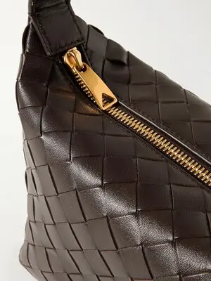 Bottega Veneta Mini Wallace Intrecciato Leather Shoulder Bag - Brown