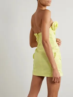 Zimmermann Matchmaker Strapless Appliquéd Mini Dress